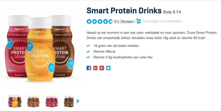Top 5 Smart Protein Drinks Body & Fit Review | Droogtrainers.nl